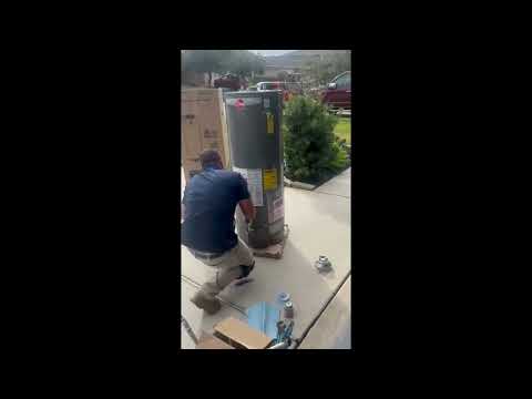 50 Gallons Natural Gas Tall Water Heater in Garage Replacement | Santana Bros Plumbing