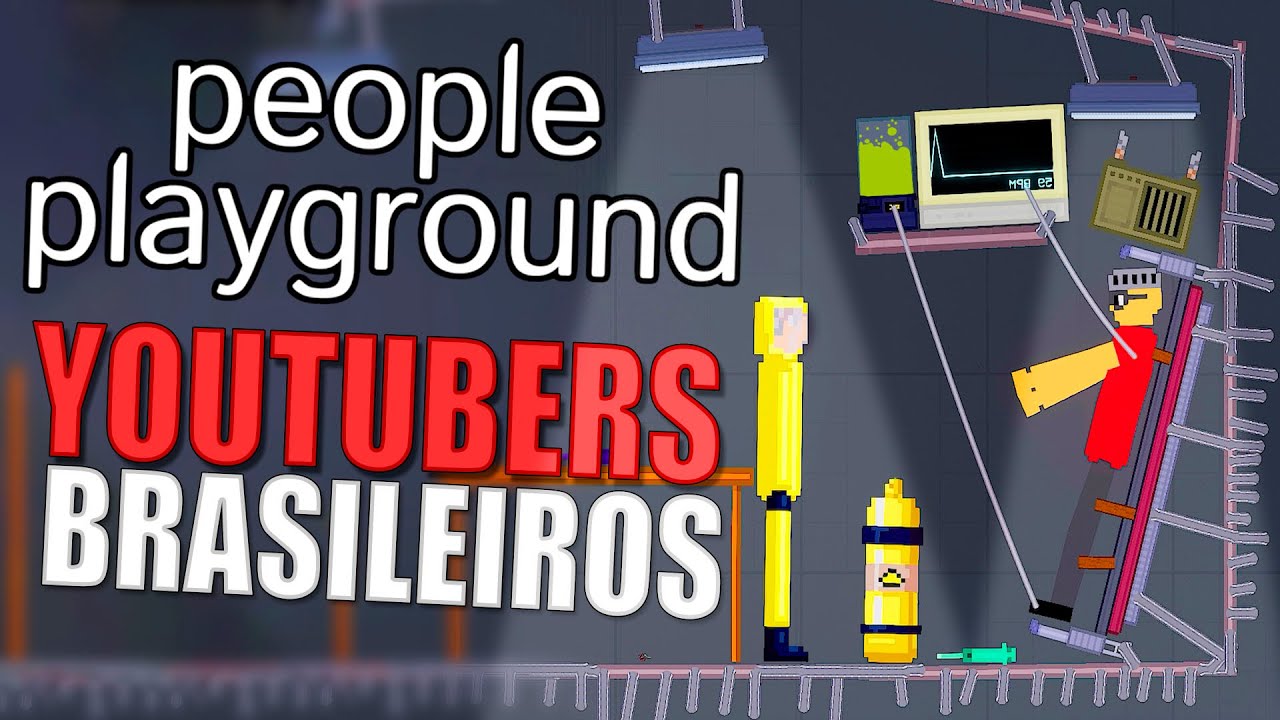 Testes em Youtubers Brasileiros no People Playground (Boneworks 2d ...