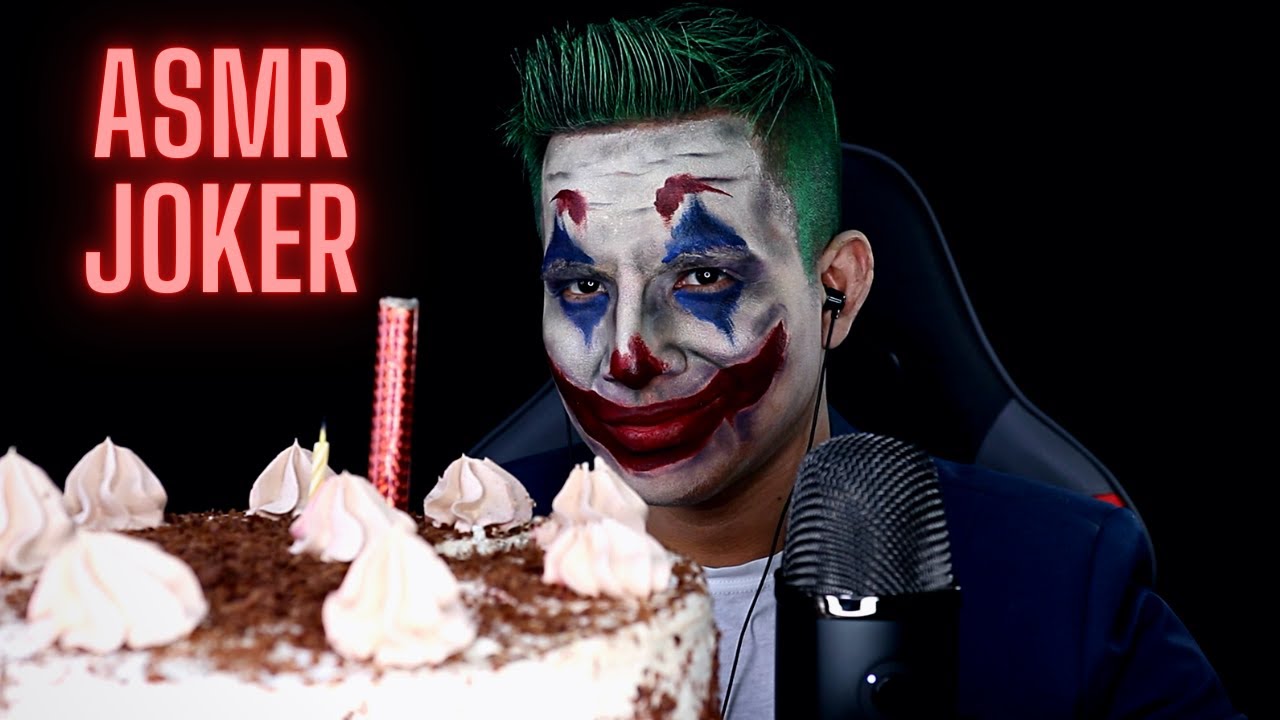 ASMR- ESPECIAL HALLOWEEN-JOKER/MOUTH SOUNDS/COMIENDO PASTEL DE ...