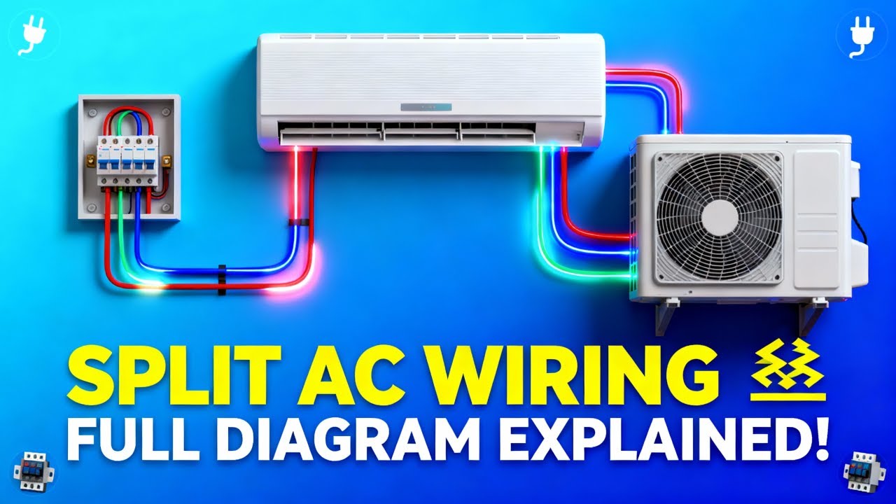 Split AC Wiring Diagram Explained | Indoor & Outdoor Unit Full ...