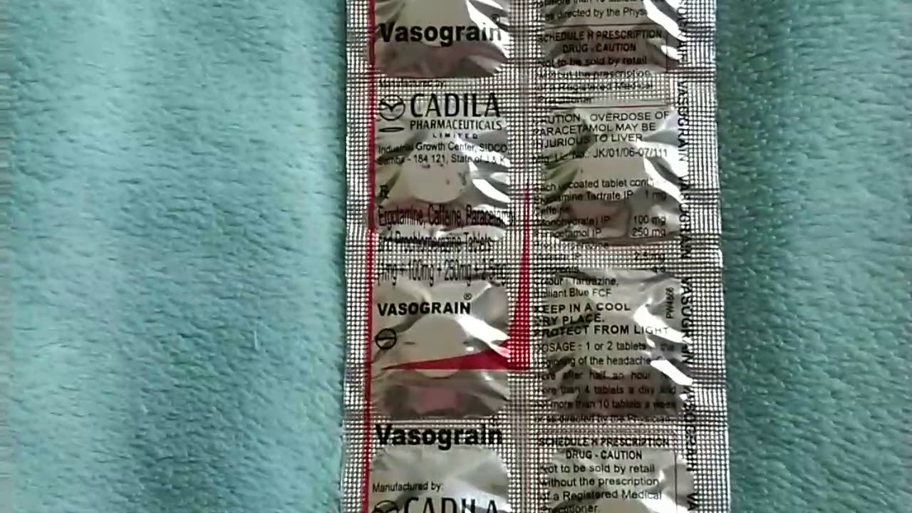 Vasograin tablet information. Composition,uses, side effects,etc ...