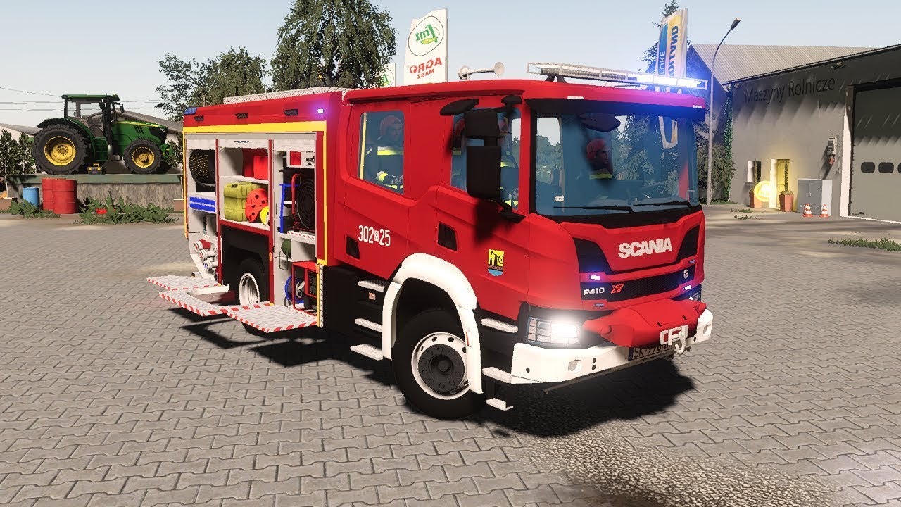 [FS19] STRAŻ POŻARNA🔥 USUNIĘCIE TRAKTORA Z RZEKI - YouTube