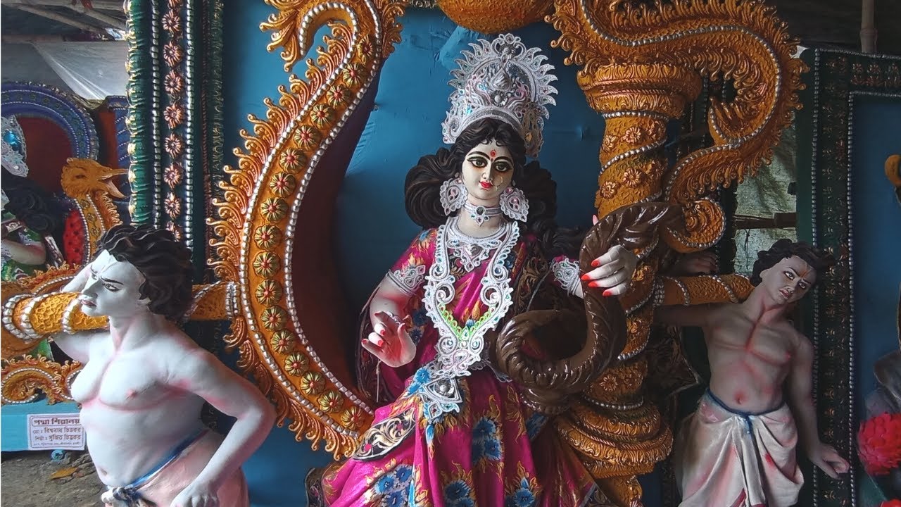 Saraswati Puja (2023) | Maa Saraswati on Palanquin | Making of ...