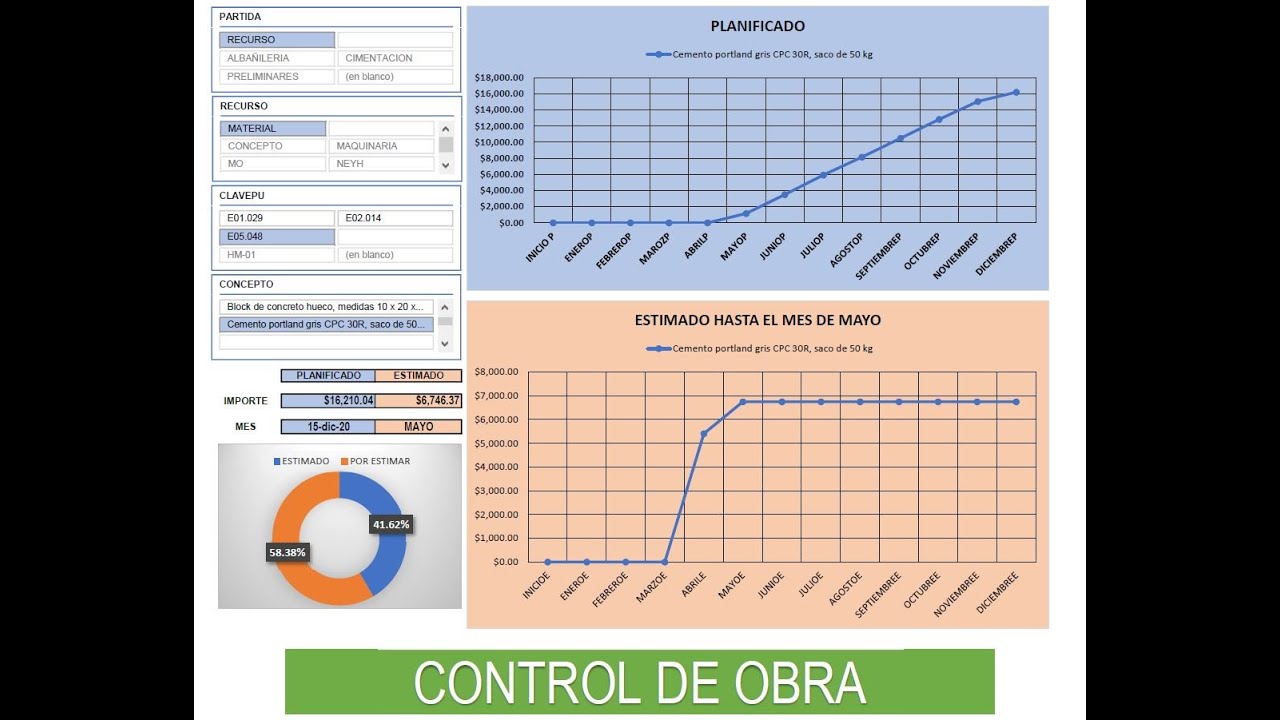 01 Programación y control de obra en Excel - YouTube