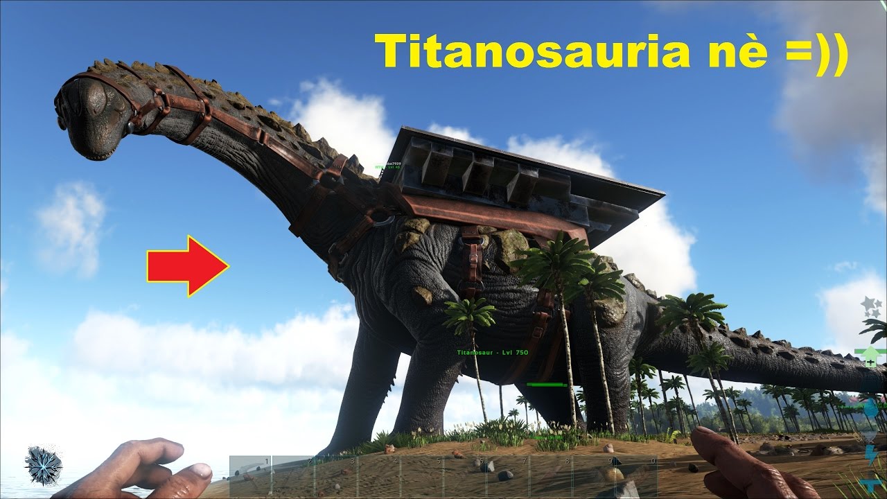 ARK: Survival Evolved Online #8 - Cưỡi Khủng long đá Titanosaur đi khám ...