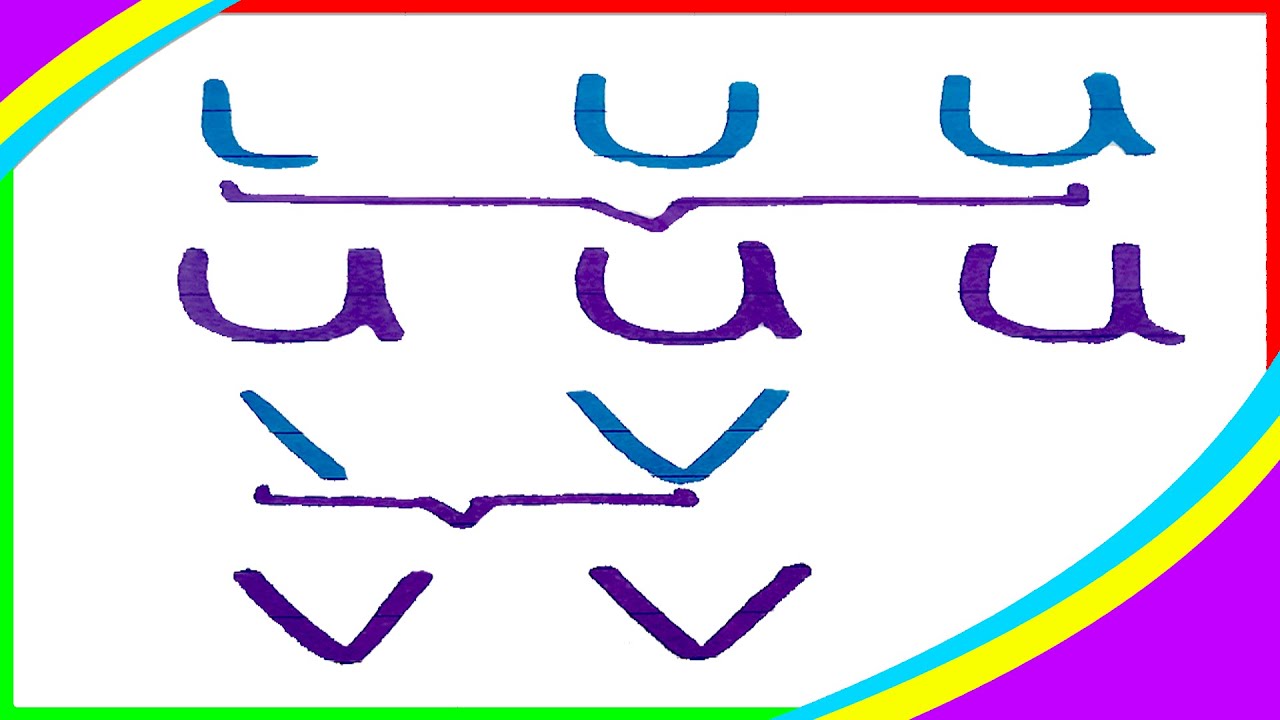 Alphabet Writing Tutorial | U to X Alphabet Writing Practice | How To ...