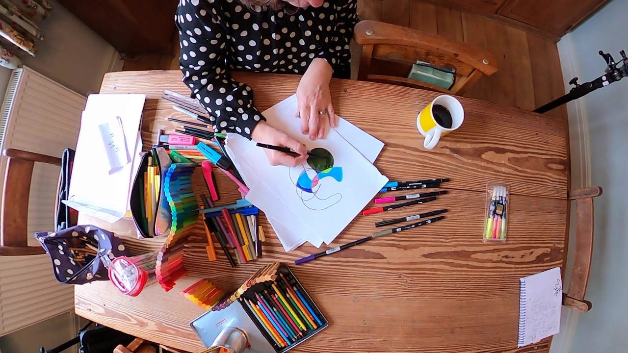 How to do a squiggle drawing - YouTube