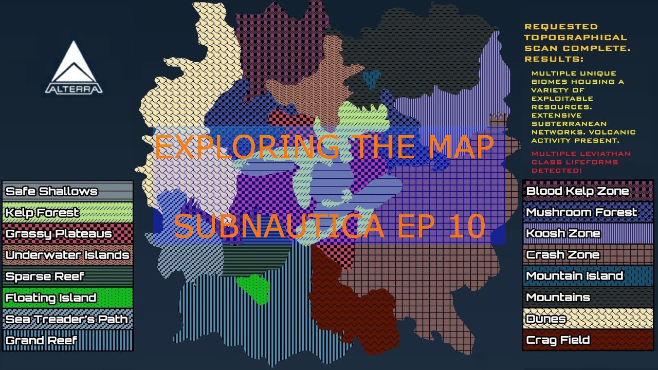 Subnautica Map Subnautica Danger Level Map : R/subnautica