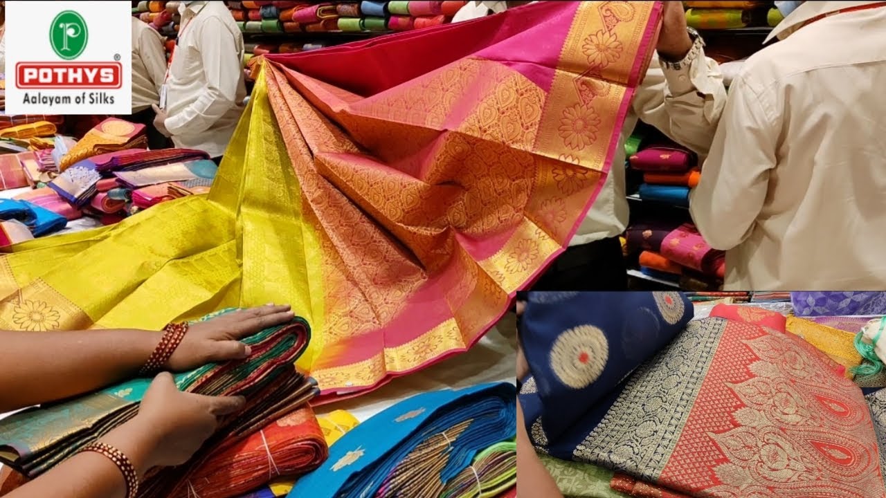 Pothys swarnamahal chromepet Sarees 2022 new pongal collection |kora ...