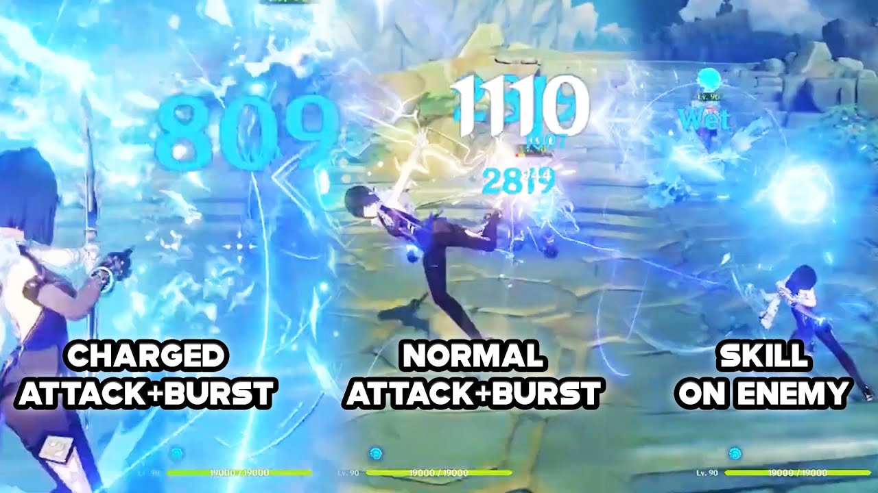 Yelan Fight Enemy | Yelan Elemental Skill & Burst Gameplay Test ...
