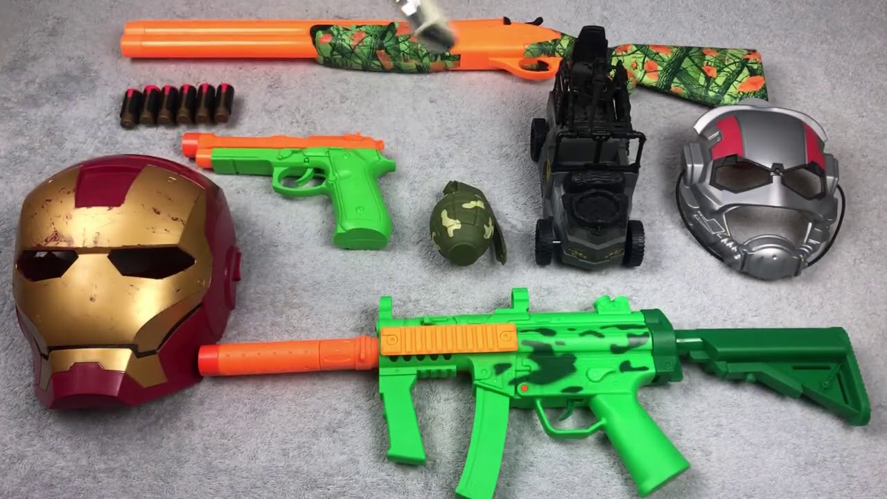 Toy Guns Box of Toys Hunting Shotgun Ironman - YouTube