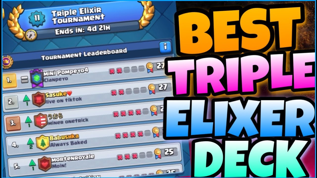 #2 in Triple Elixer Tournament | Clash Royale - YouTube