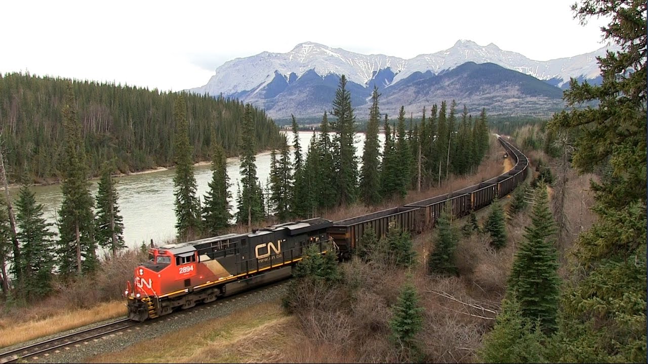 CN Train Spotting HD: CN 2894 Leads CN U772 Solo Along Swan Landing AB 10/15 11/12/16 - YouTube