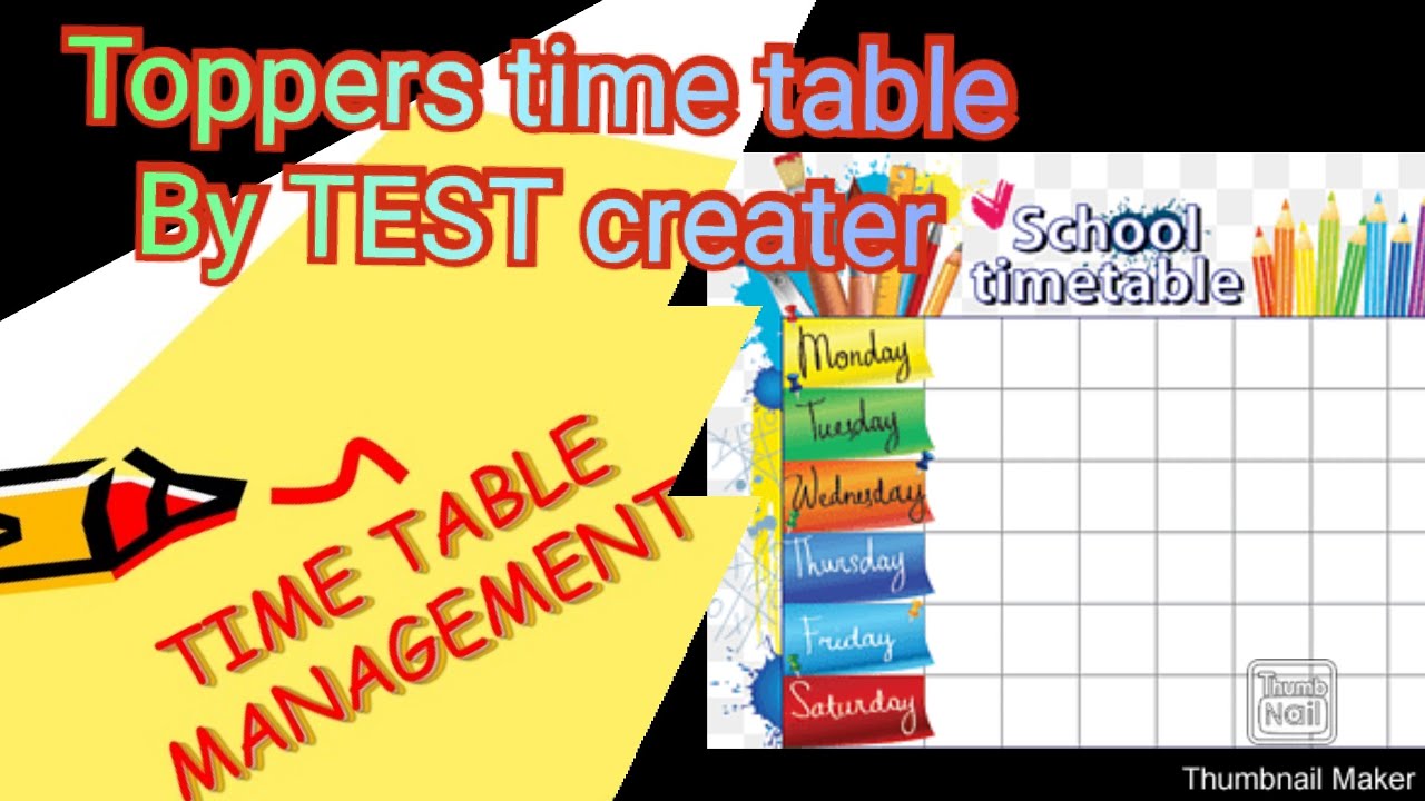 topper time table/How to manage time/Toppers timetable/study schedulet ...