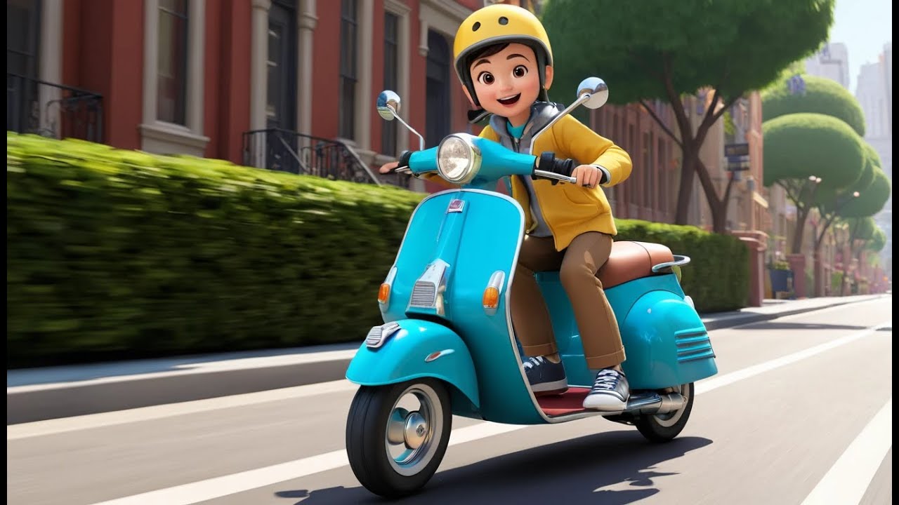 Ding Ding! On My Scooter I Go | Fun Scooter Ride Song for Kids ...