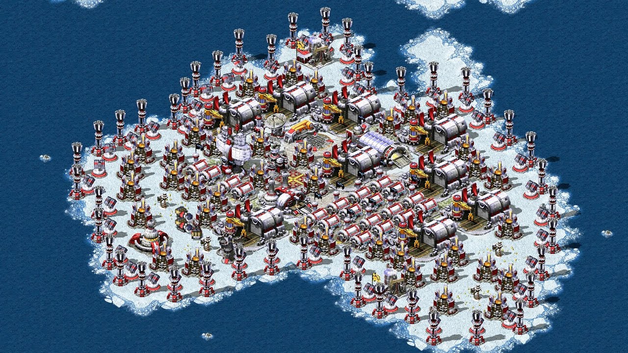 Red Alert 2 Yuri's Revenge Ice Age V5 New Map 1 vs 7 Extra Hard - YouTube