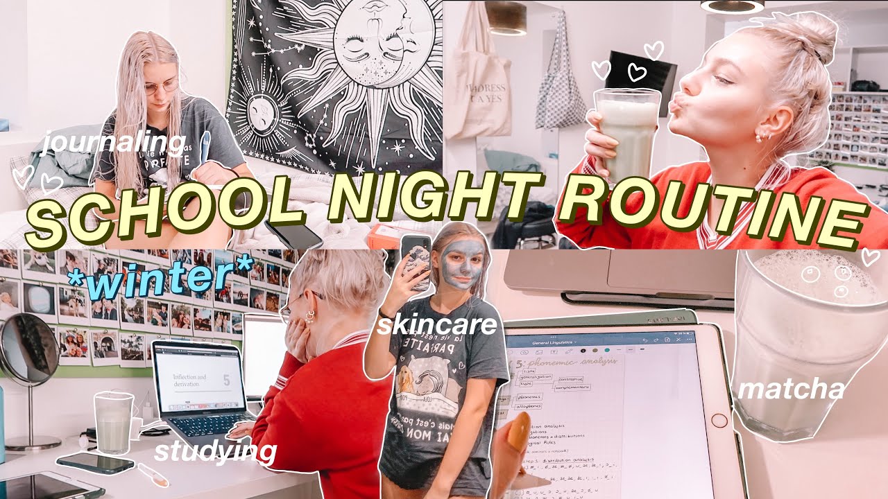 MY SCHOOL NIGHT ROUTINE 2021 *winter edition* University Student - YouTube