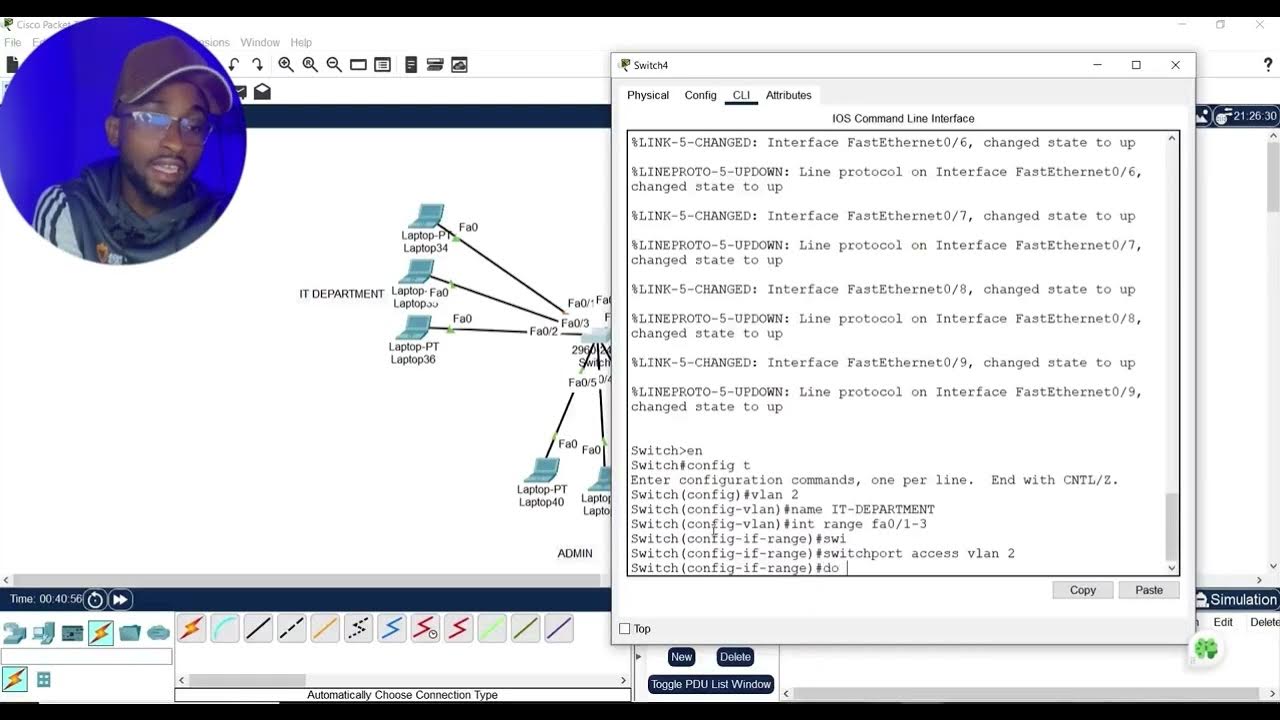 VLAN(Virtual Local Area Network) configuration - YouTube