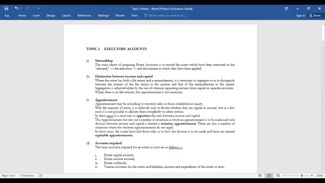 Executors Accounts - YouTube