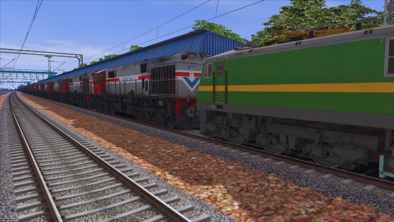 30 Heavy WDM3D Loco Shunting WAG - 9 | BUMPY RAILROAD | Train Simulator ...
