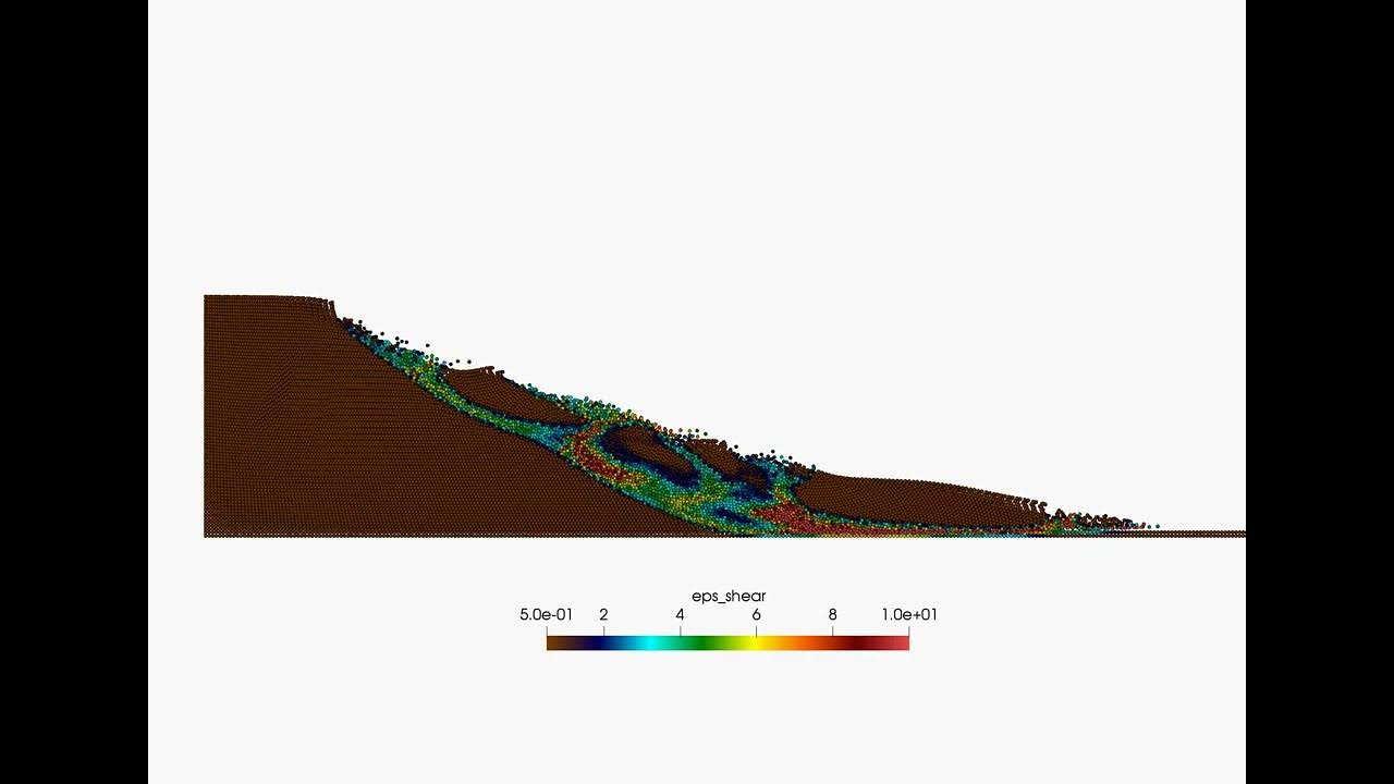 Landslide simulation by RKPM - YouTube