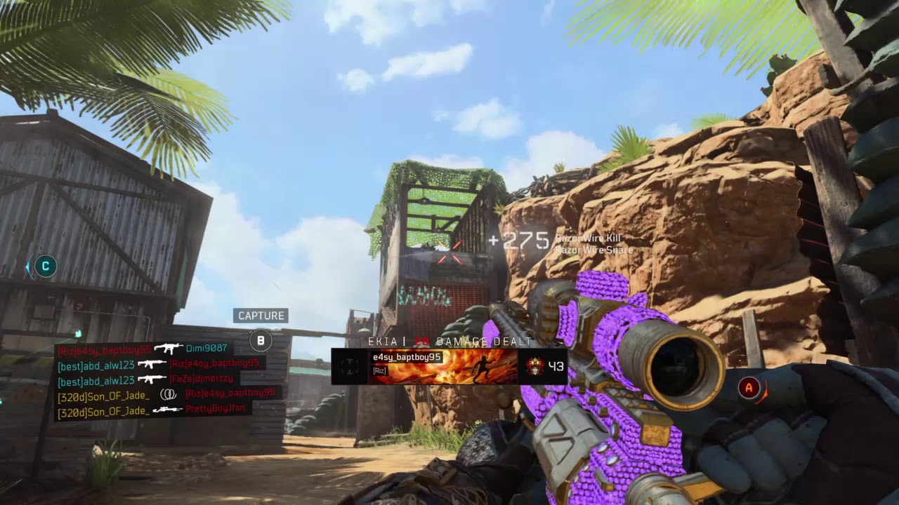 Call of Duty 4 BEST EVER RAZOR WIRE KILL 10 IN 30 SECOND - YouTube