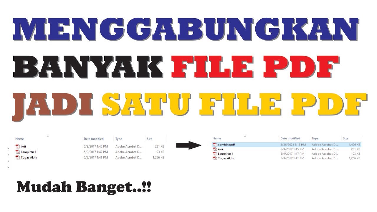 Cara Menggabungkan Banyak File PDF Menjadi Satu File PDF | Tanpa ...