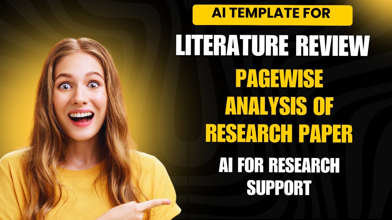 AI Template for Literature Review | Pagewise analysis of Research paper ...