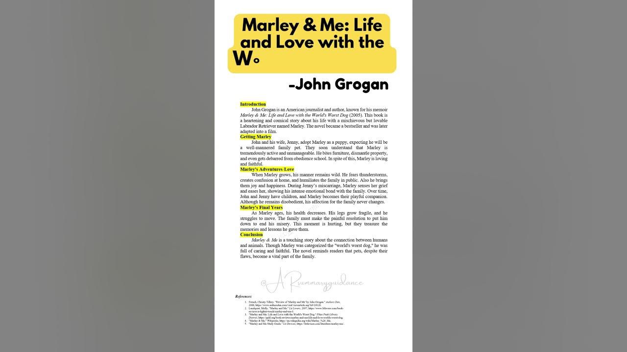 Marley & Me: Life and Love with the World's Worst Dog-John Grogan ...