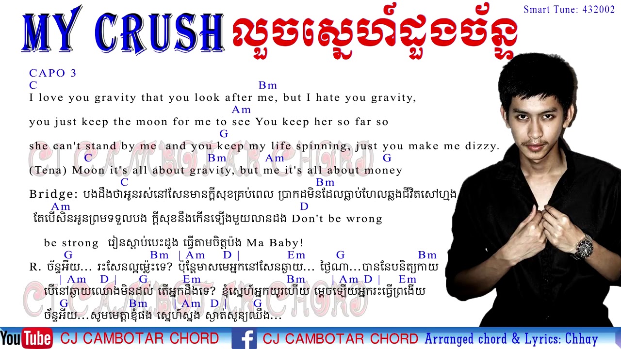 Easy Chords My Crush Tena លួចស្នេហ៍ដួងច័ន្ទ , Tena Songs 2017 - YouTube