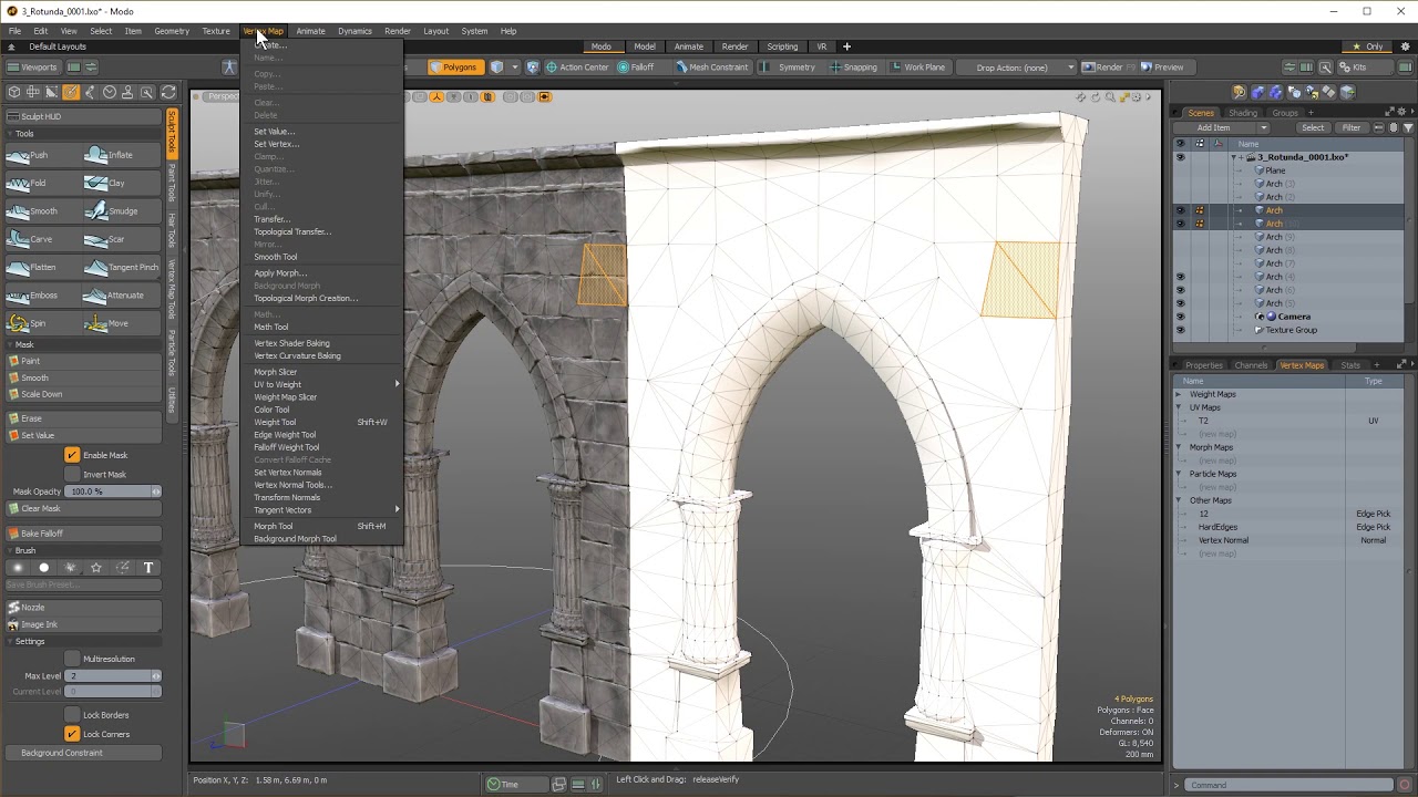 MODO 13 Topological Vertex Map Transfer - YouTube