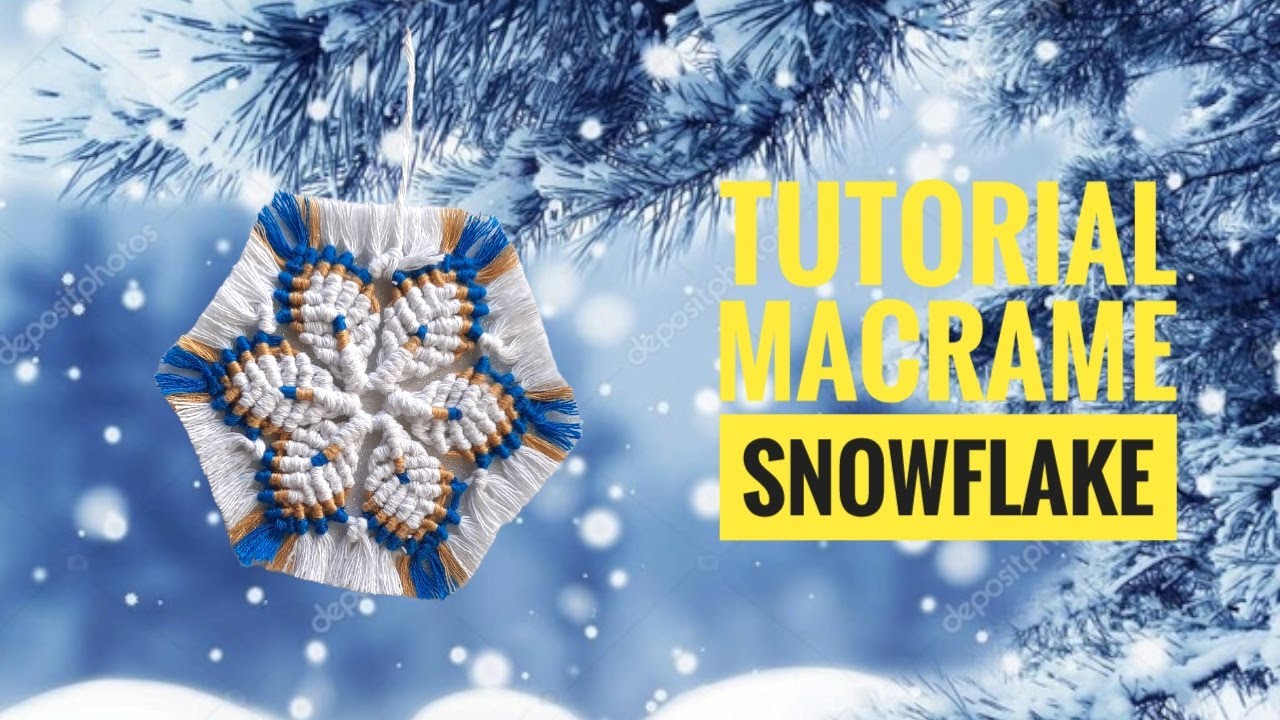 Macrame snowflake tutorial. Mouline standed cotton and macramé rope ...