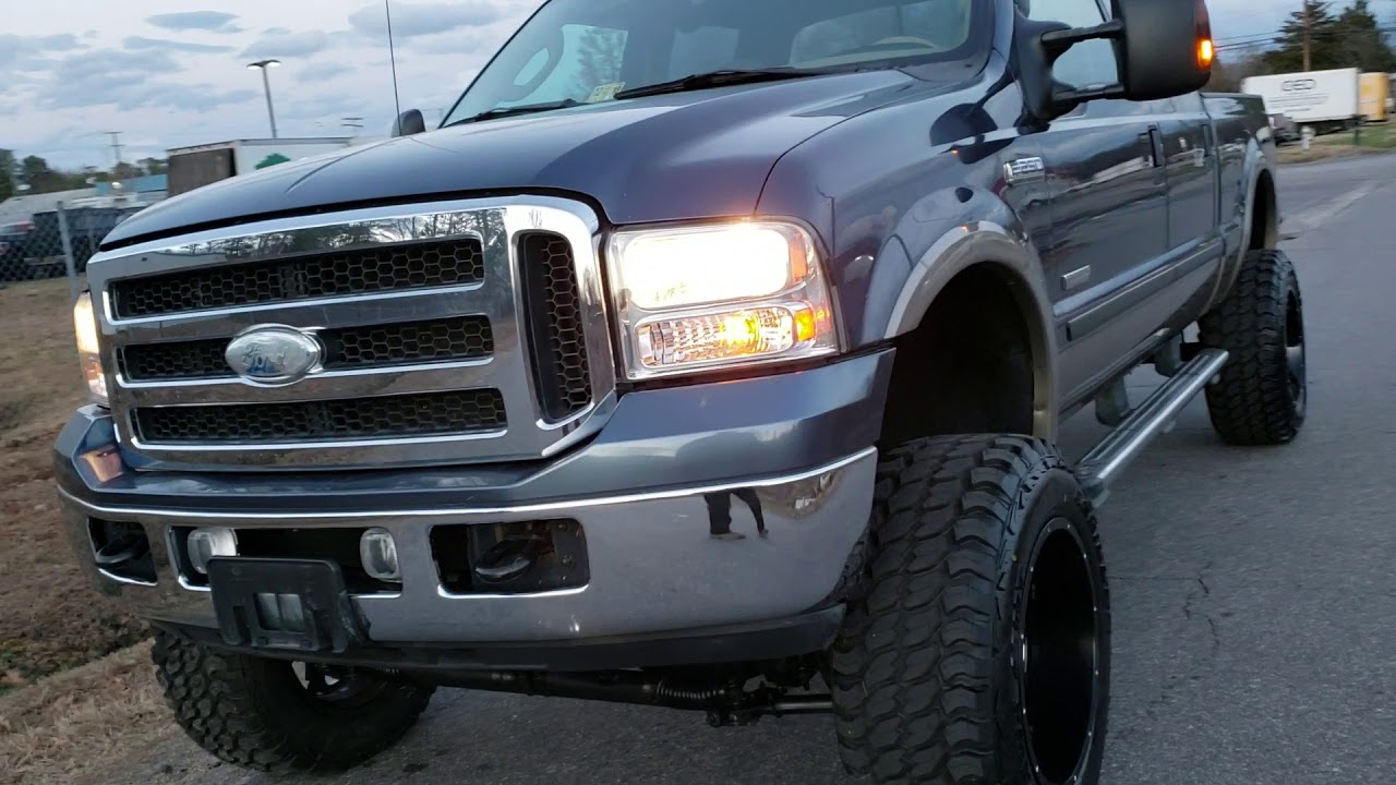Lifted 2005 Ford F-250 Powerstroke Diesel - YouTube