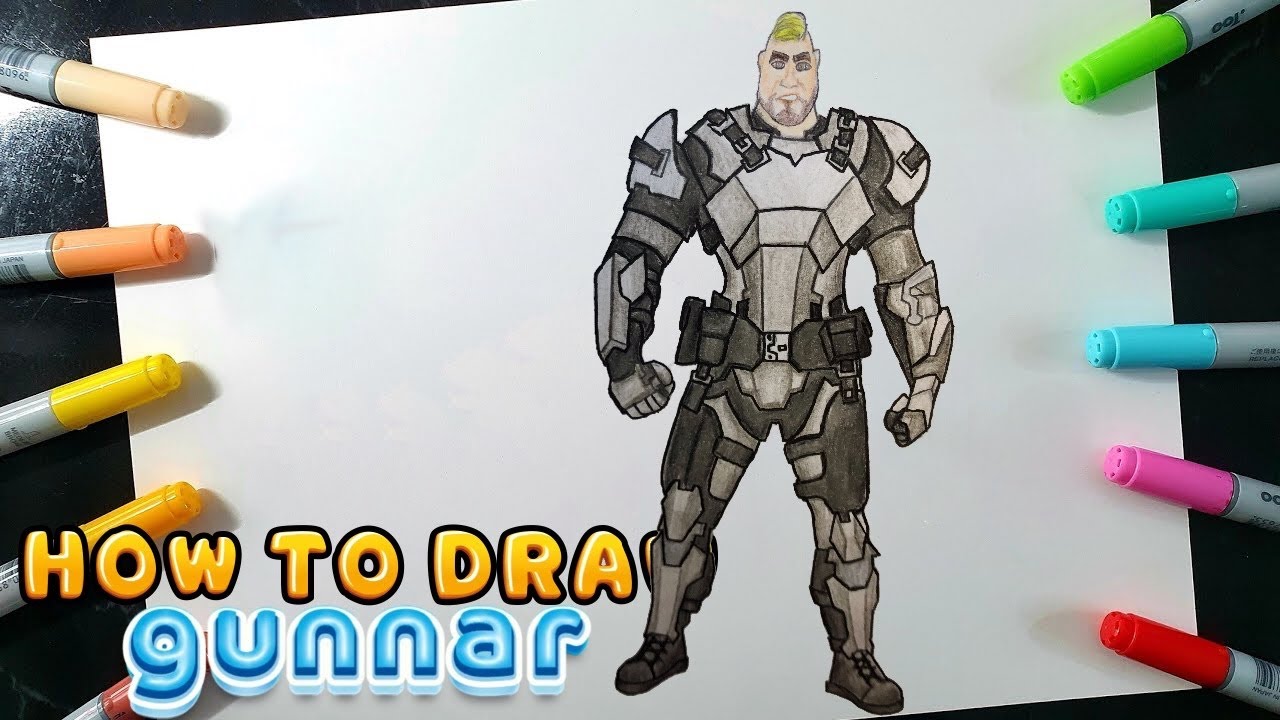 HOW TO DRAW GUNNAR FROM FORTNITE SEASON 2 - YouTube