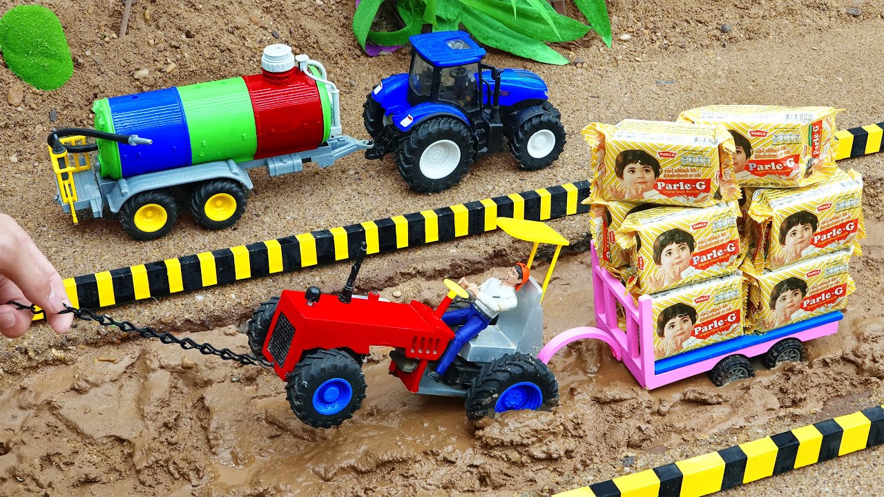diy tractor heavy truck stuck in mud with Parle G science project ...