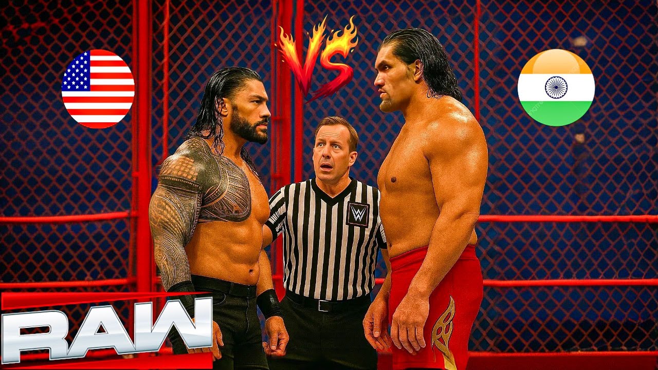 FULL MATCH: Team USA [ Roman , Seth , Dean ] vs. Team India [ Khali ...