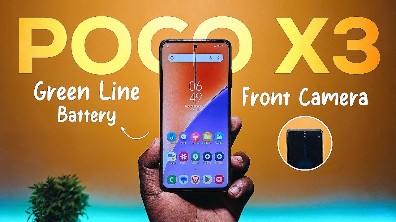 Poco X3 Green Line, Front Camera, Battery Problem - YouTube