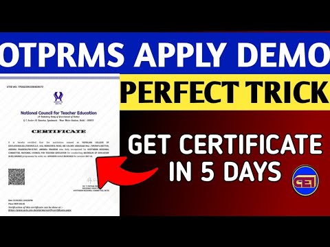 OTPRMS Certificate in 5Days(Ri8 way to Apply) // Most Necessary for CT ...