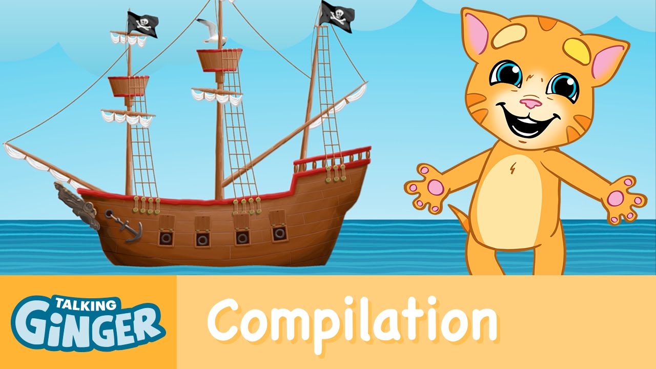 Talking Ginger Learns - Cars, Trains and Ships (Compilation) - YouTube