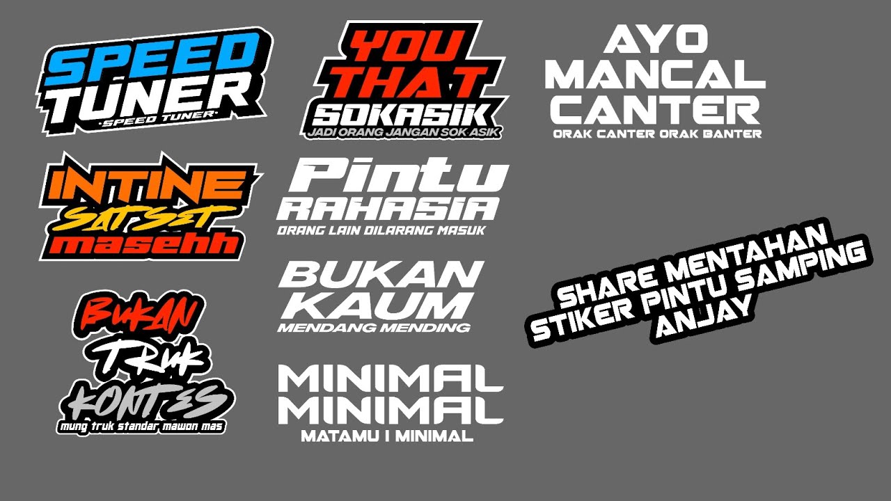 share mentahan stiker pintu truk bussid - YouTube