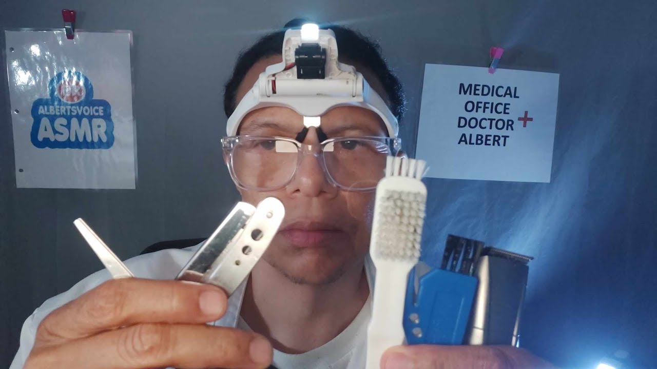 🥼🩺 ASMR Hospital ER Barber Haircut & Shave Face Exam | Full Personal ...