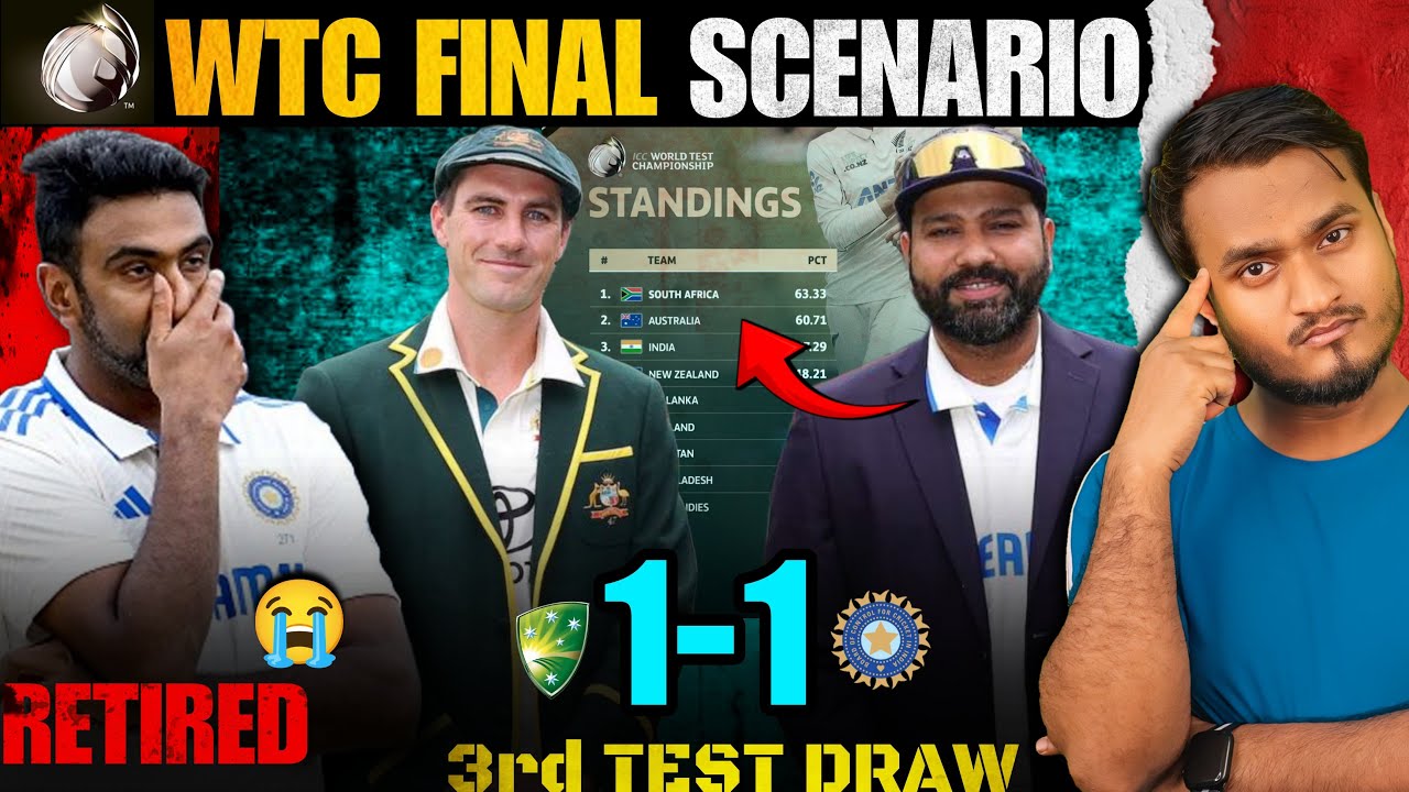 WTC Points Table & Final Scenario | Ashwin Retirement | India Save 3rd ...