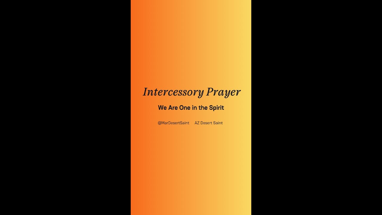 Intercessory Prayer - YouTube
