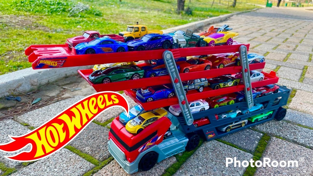 hot wheels mega hauler transport vehicle 🚗 for kids - YouTube