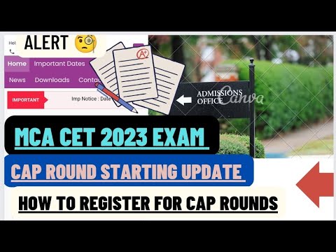 MCA-CET CAP ROUND STARTING DATE 2023 EXAM 💙 HOW TO REGISTER FOR CAP ...