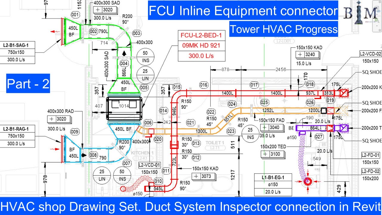 Ep-147 # FCU Inline Equipment connector | HVAC shop Drawing Set in ...