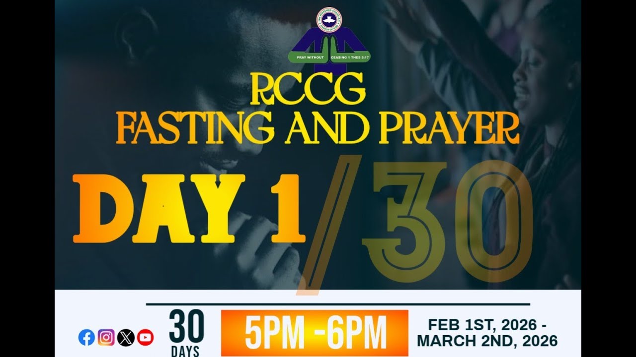 RCCG FASTING AND PRAYERS (DAY - ONE) || 1ST FEBRUARY, 2026 - YouTube