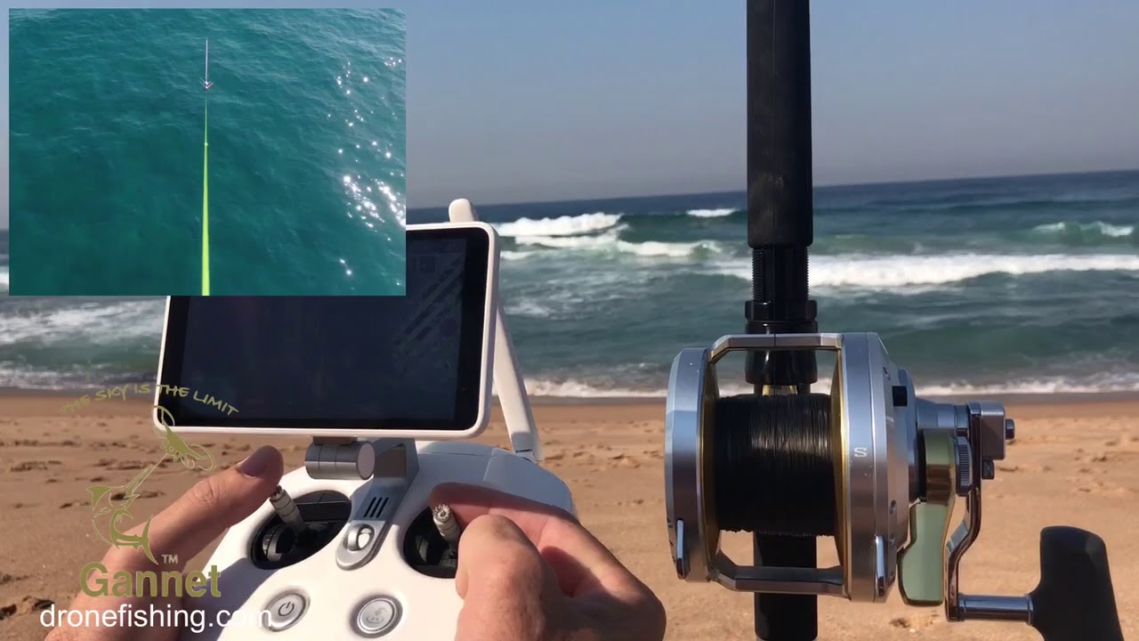 Drone fishing with a Phantom and massive Shark baits - YouTube