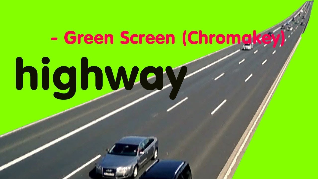 highway (road) Green Screen Chromakey - YouTube