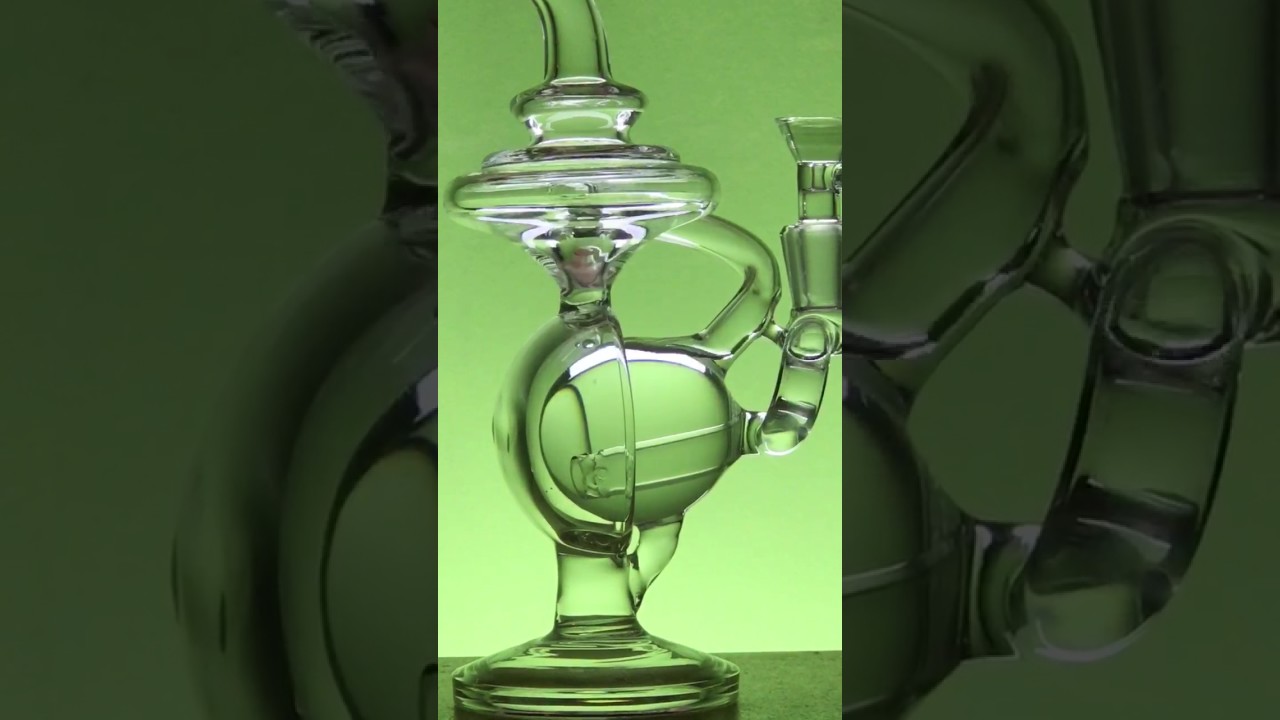 Green Line Glass - "Internal Dome" Recycler Water Pipe - YouTube